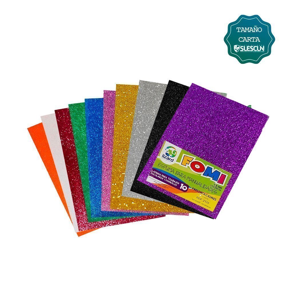 FOMI CARTA ESCARCHADO SURTIDO x10 - Grafitos
