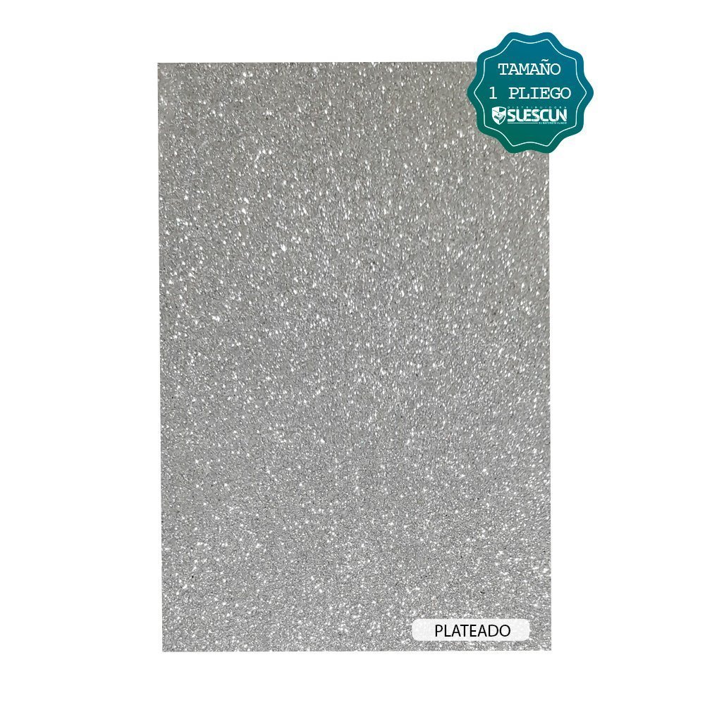 FOMI LAMINA ESCARCHADO PLATEADO - Grafitos