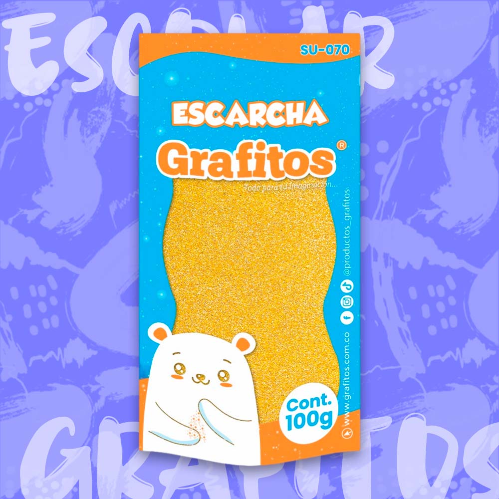 ESCARCHA 100 GR CORRIENTE DORADA - Grafitos