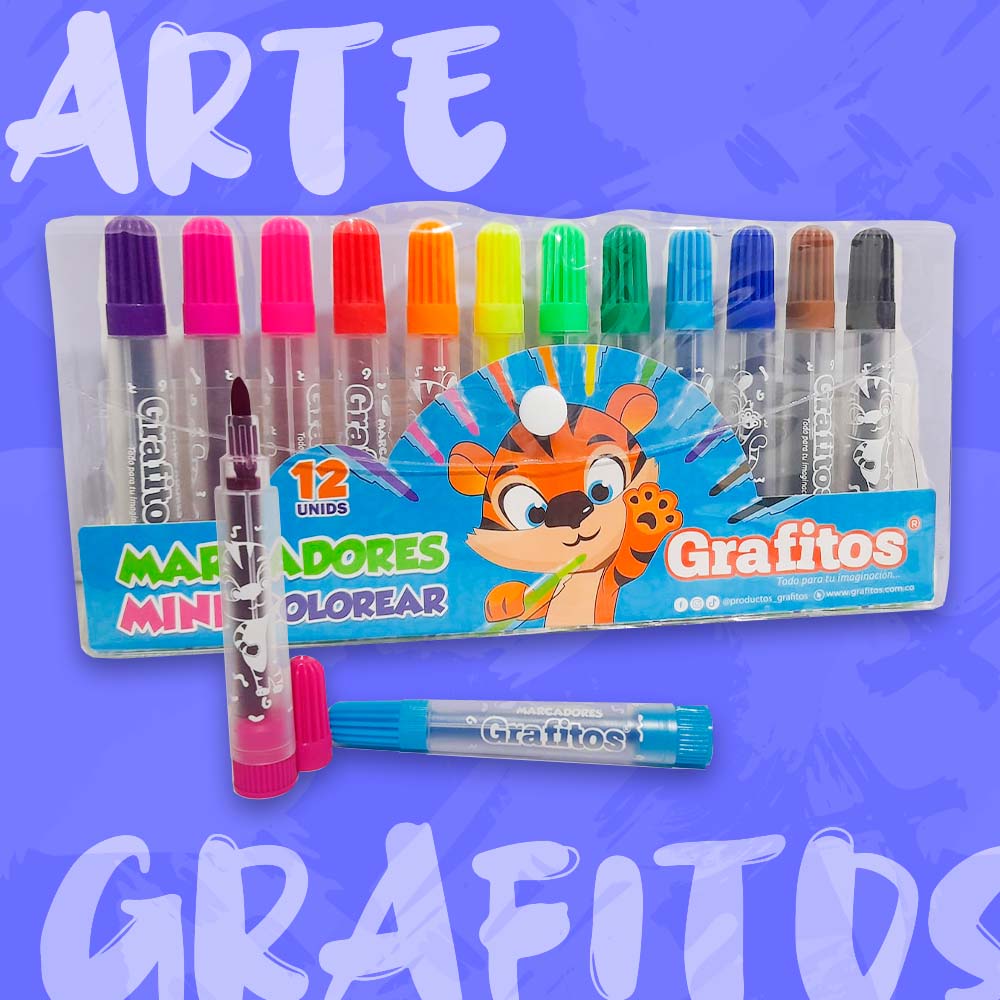 Marcadores Mini x12 Grafitos - Grafitos