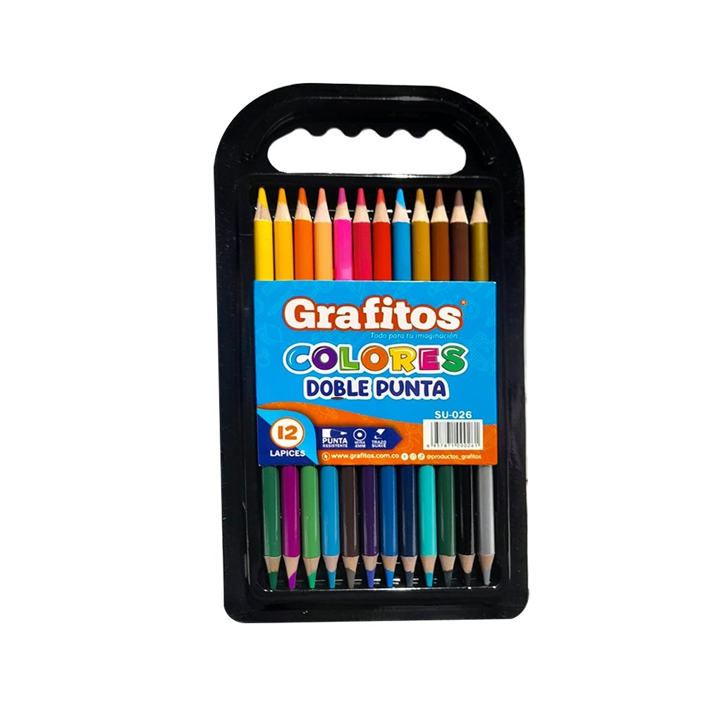 COLORES GRAFITO DOBLEPUNTA X12 SU-026 - Grafitos