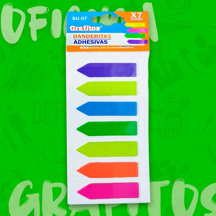 Banderitas adhesivas neón - Grafitos