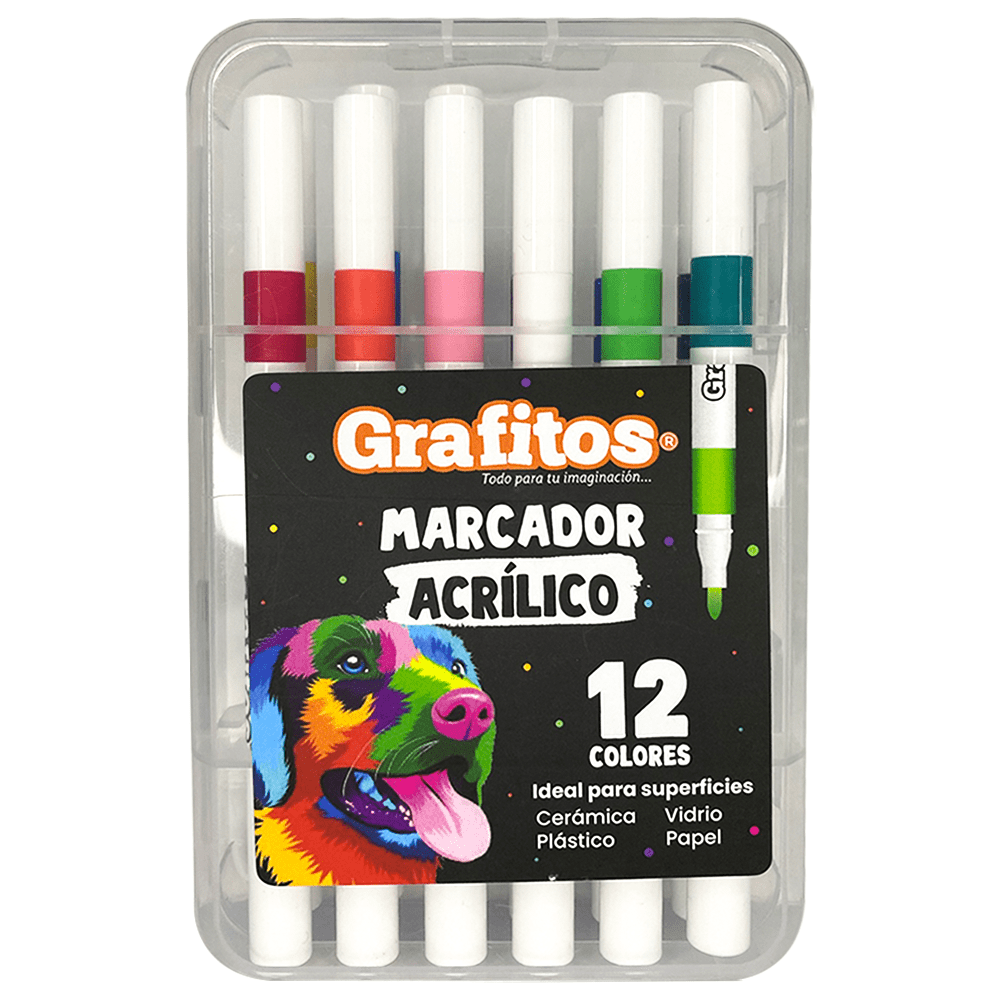 Marcadores Acrílicos Grafitos x12 - Grafitos