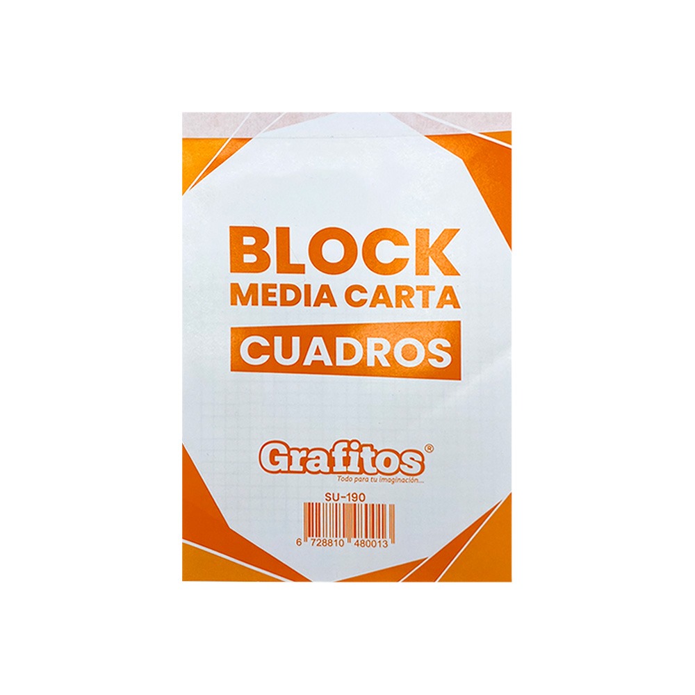 Block Media Carta Cuadros - Grafitos